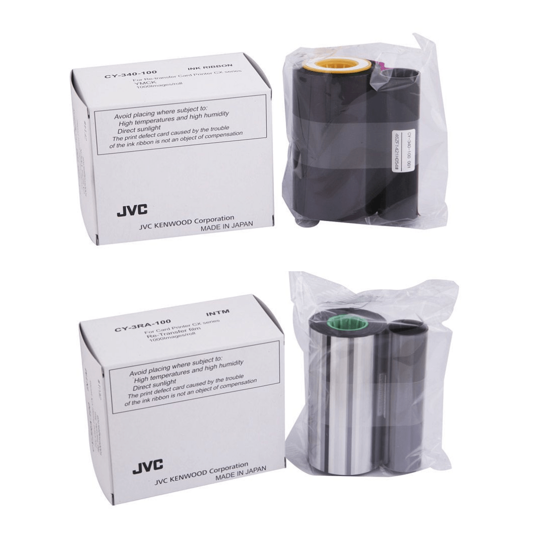 CX330 retransfer 4 panel YMCK + ReTransfer set 1.000 prints – Card Vision